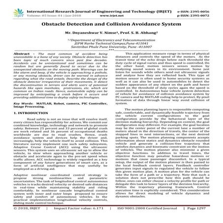 Obstacle Detection and Collision Avoidance System | PDF