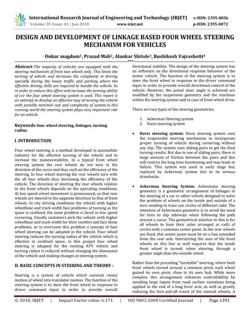 Design and Development of Ackerman Steering System for Formula Student ...