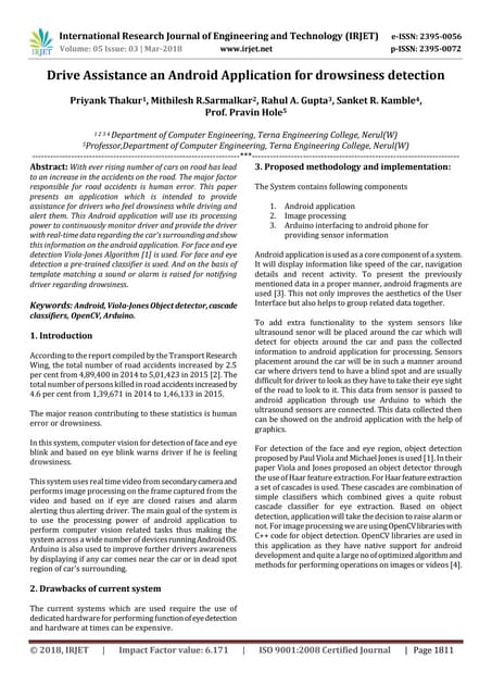 Driver drowsiness detection | PPTX