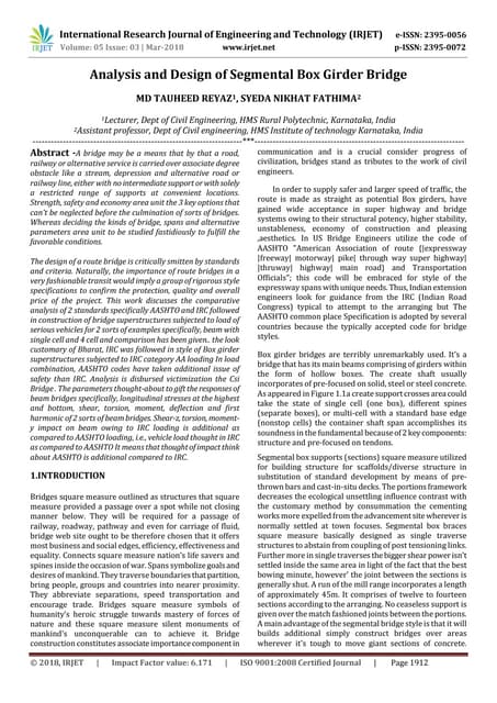 Analysis & design of T-Beam bridge | PPTX