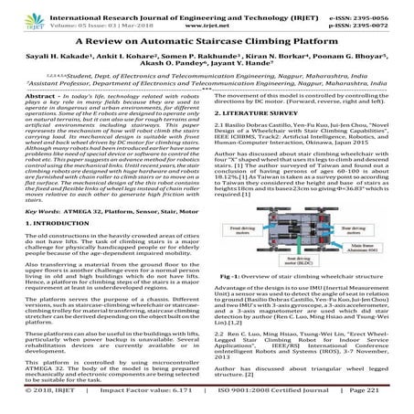 A Review on Automatic Staircase Climbing Platform | PDF