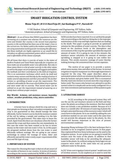 Smart Irrigation Maintenance for Commercial Properties | PDF