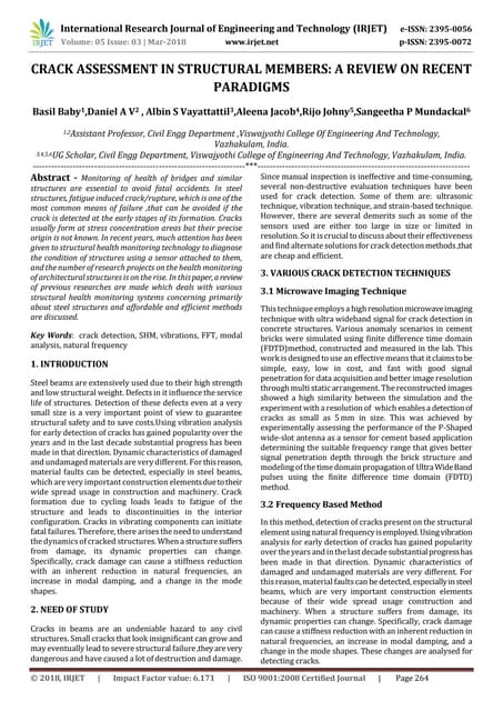 IRJET- Harmonic Analysis of Cantilever Beam with and without Cracks | PDF