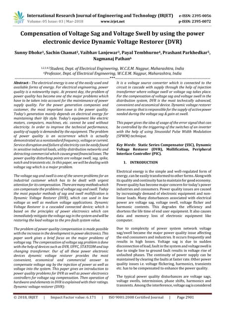 POWER _QUALITY _IMPROVEMENT_BY USING DVR | PPTX | Home Appliances ...