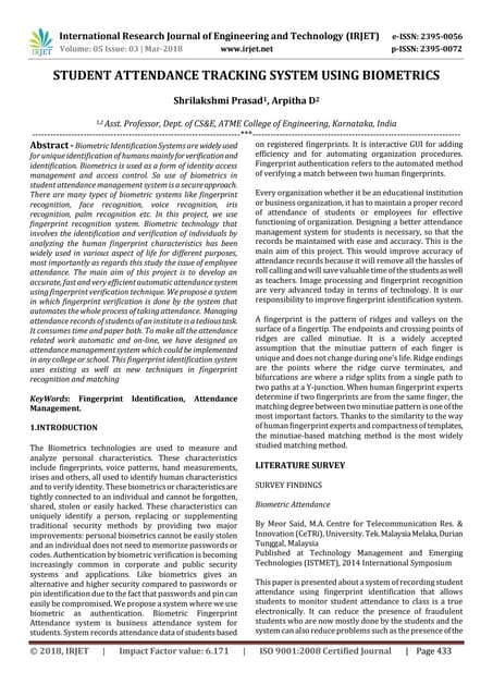 IoT based smart attendance system | PDF | Internet of Things | Internet