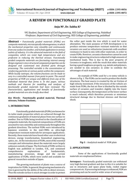 Functionally graded materials (FGM) - an overview | PDF