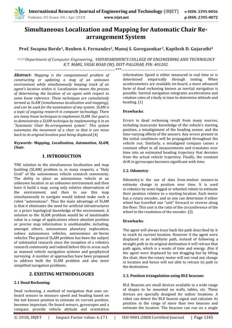 SLAM | PPTX | 3-D Graphics | Computer Software and Applications