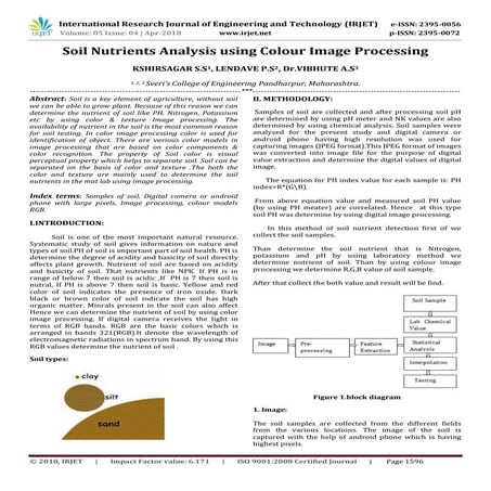 IRJET- Soil Nutrients Analysis Using Colour Image Processing | PDF