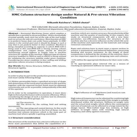 IRJET- HMC Column Structure Design Under Natural & Pre-Stress Vibration ...