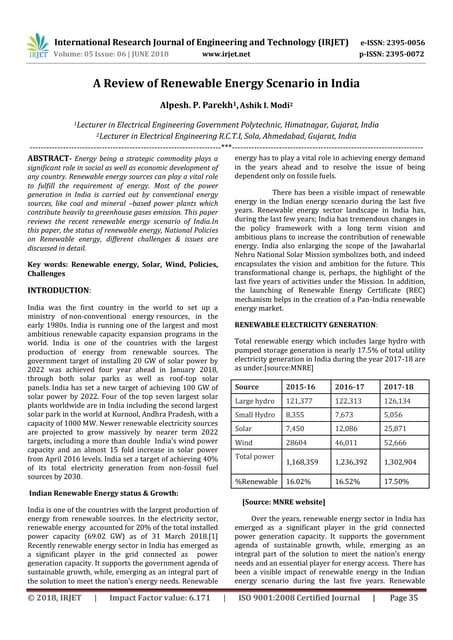 A CASE STUDY ON PLANNING OF REWA ULTRA MEGA SOLAR POWER PROJECT | PDF