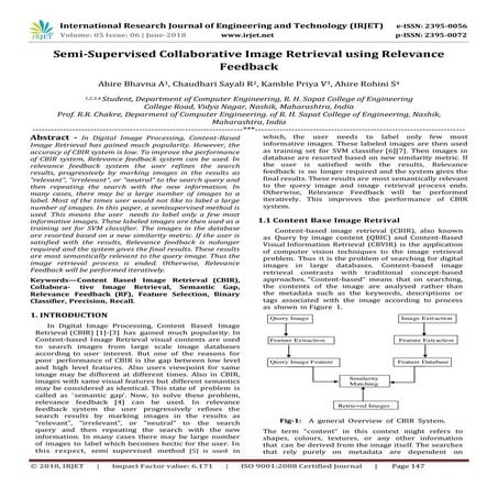 IRJET-Semi-Supervised Collaborative Image Retrieval using Relevance Feedback | PDF
