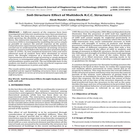 IRJET-Soil-Structure Effect of Multideck R.C.C. Structures | PDF | Civil Engineering Industry ...