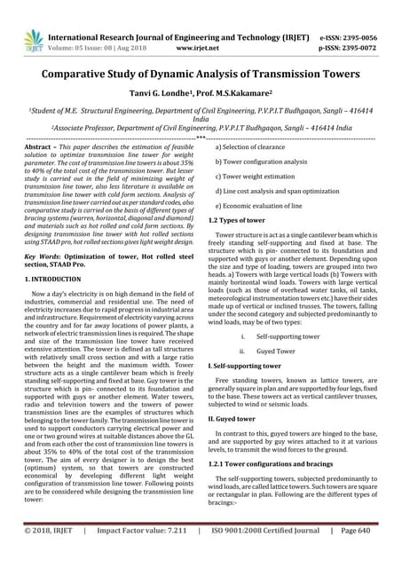 Analysis And Design Of 220kv Transmission Line Tower In Different Zones