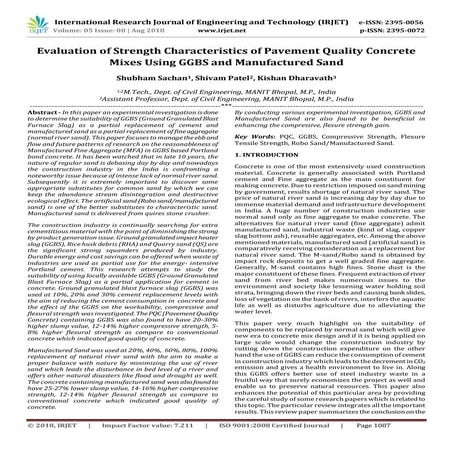 IRJET- Evaluation of Strength Characteristics of Pavement Quality ...