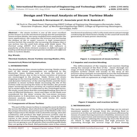 IRJET- Design and Thermal Analysis of Steam Turbine Blade | PDF