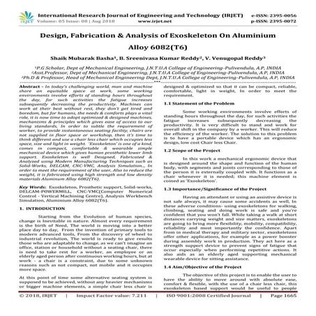 IRJET- Design, Fabrication and Analysis of Exoskeleton on Aluminium ...