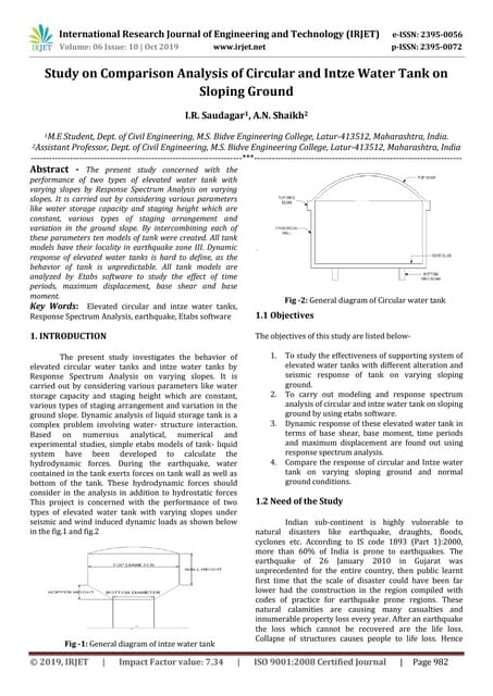 Parametric study of rcc staging (support structure) for overhead water ...