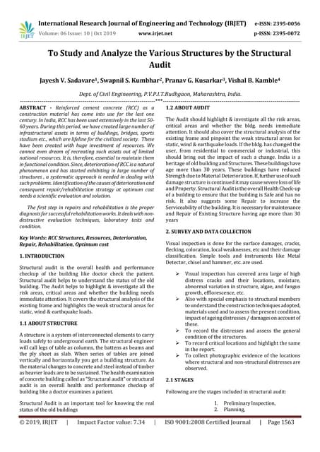 Formats for struct audit report | PDF