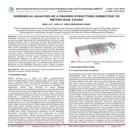 IRJET- Numerical Analysis of Hyperloop Transportation Structure | PDF