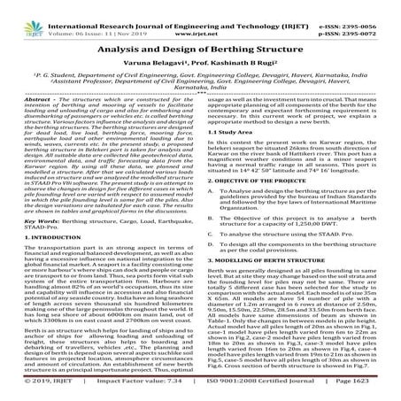 IRJET- Analysis and Design of Berthing Structure | PDF
