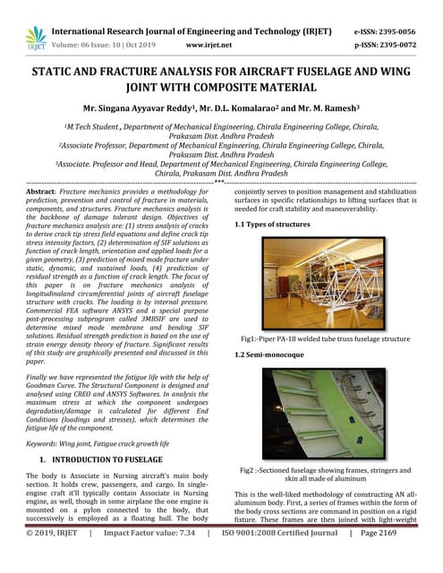 Structural detailing of fuselage of aeroplane /aircraft. | PDF