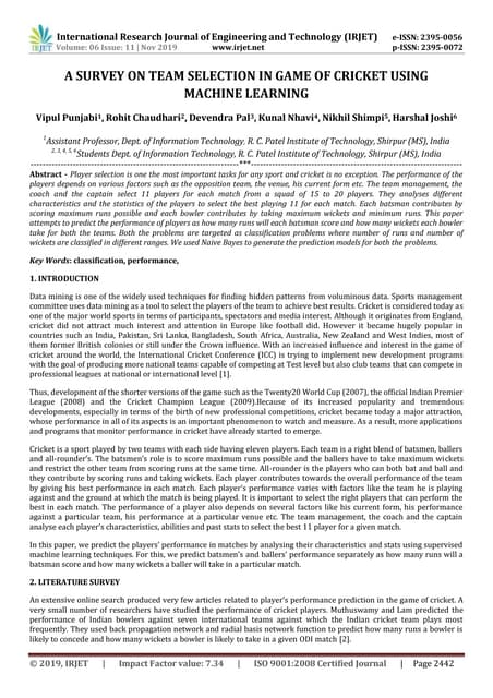 Cricket Prediction Using ML and Data Analytics.pptx