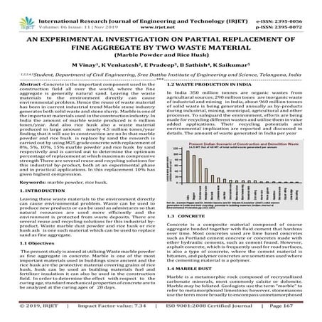 IRJET- An Experimental Investigation on Partial Replacement of Fine ...
