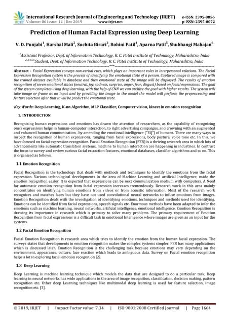 Facial Expression Recognition System using Deep Convolutional Neural Networks. | PPT