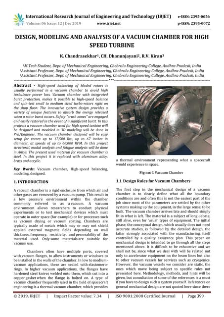 Vacuum chamber design | PPTX | Physics | Science