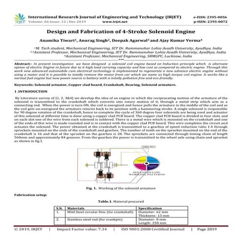 IRJET- Design and Fabrication of 4-Stroke Solenoid Engine | PDF