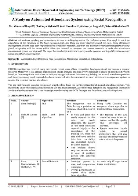 Face Recognition System using OpenCV | PDF