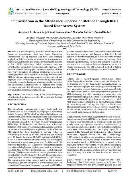 Smart Attendance System using RFID | PPTX