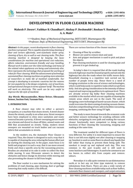 FLOOR CLEANING MACHINEfinal presentation | PPT