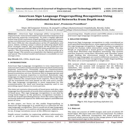 IRJET- American Sign Language Fingerspelling Recognition using Convolutional Neural Networks ...