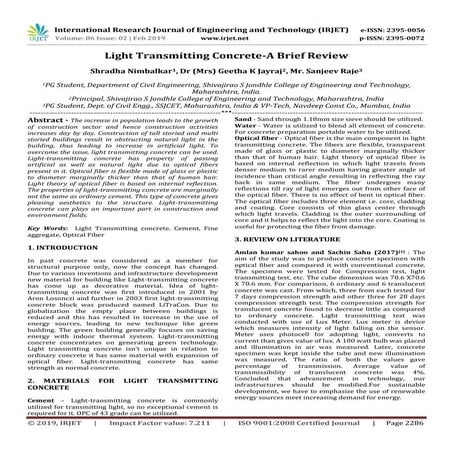 Light Generating cement | PPTX
