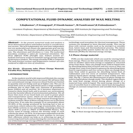IRJET- Computational Fluid Dynamic Analysis of Wax Melting | PDF