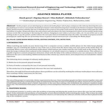 IRJET- Adavnce Media Player | PDF