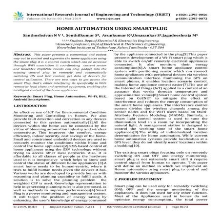 IRJET- Home Automation using Smartplug | PDF