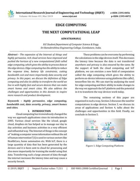 Cloud Computing For Mobile Users Can Offloading Computation Save Ener…