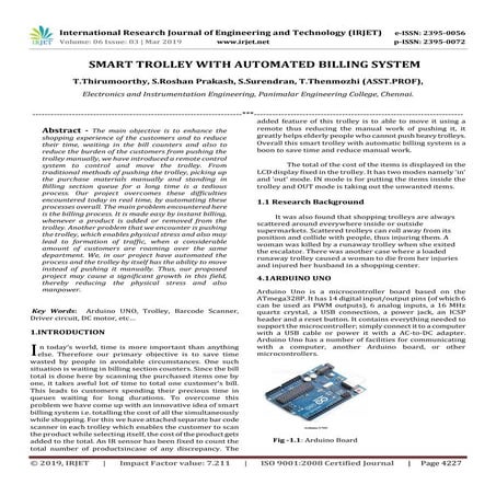 IRJET- Smart Trolley with Automated Billing System | PDF