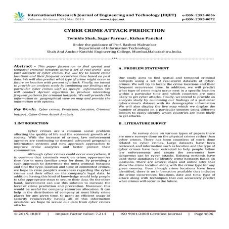 Irjet Cyber Crime Attack Prediction Pdf