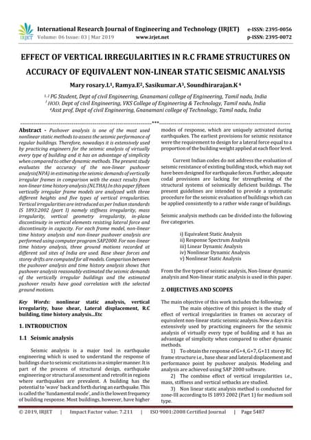 Pushover analysis of setback frame & step frame building with and ...