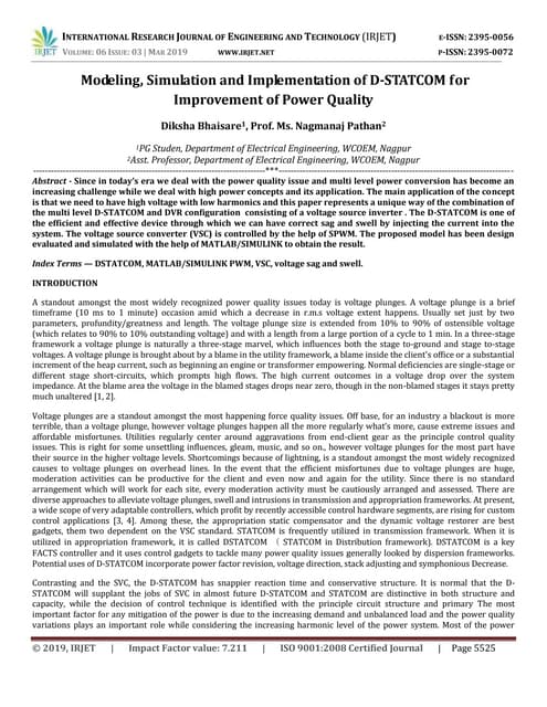 Voltage sag and it’s mitigation | PPT