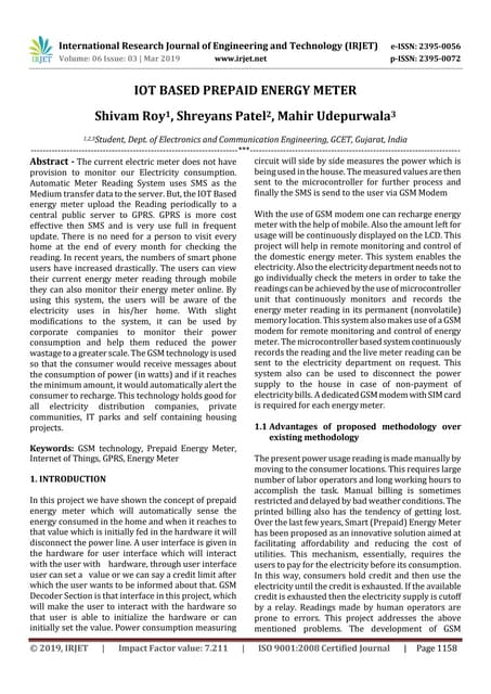 Intelligence Digital Energy Meter | PDF