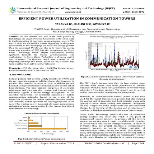Irjet Efficient Power Utilization In Communication Towers Pdf