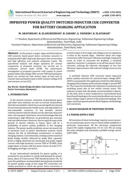 A Power factor correction control technique for EV battery charging* (Power Factor Correction ...