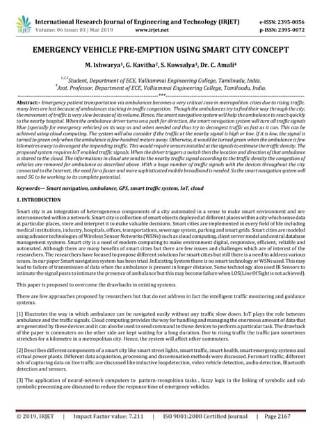 IOT Based Smart Ambulance Monitoring System with Traffic Light Control ...