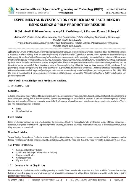 PREPARATION OF BRICK USING WASTE WATER SLUDGE.pptx