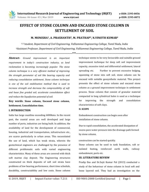 Comparitive study-of-pile-foundations-with-foundations-on-stone-column-treated-ground | PPTX
