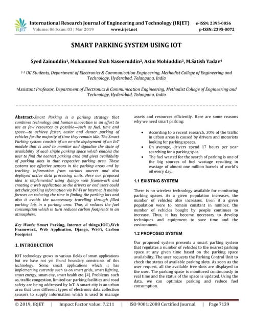 SMART CAR-PARKING SYSTEM USING IOT | PPTX
